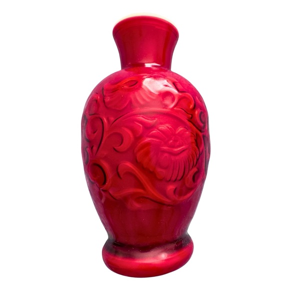 Avon | Accents | Vintage Avon Red Glass Vase 981 Spring Bouquet ...